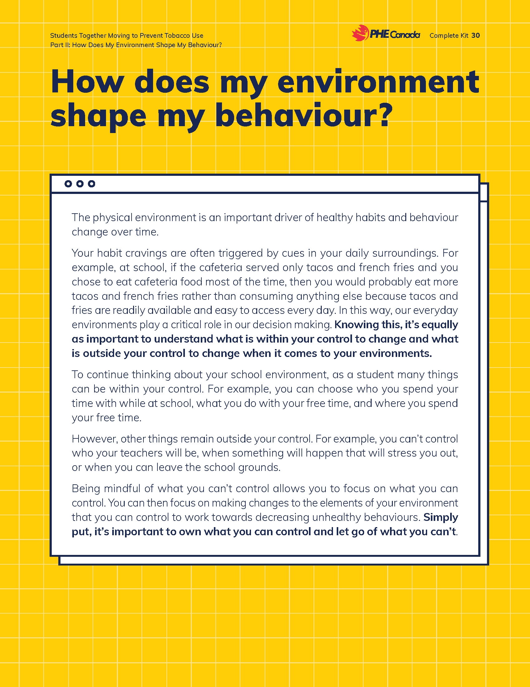 How Environment Shapes Behaviour + 4 Ways to Break Unhealthy Habits | PHE Canada